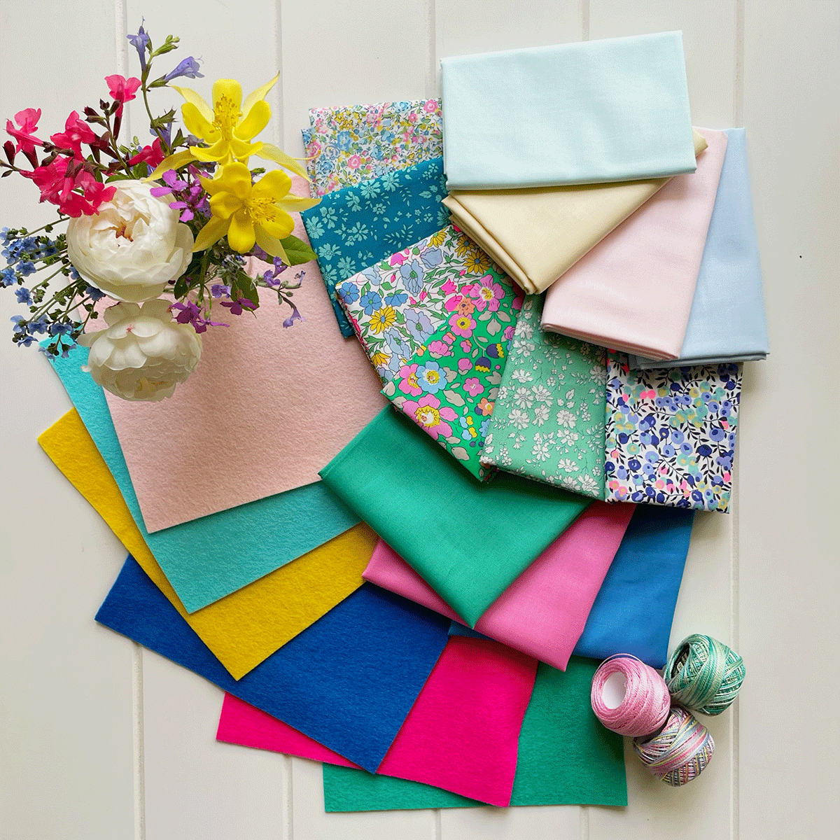 The Maker's Stash - English Paper PiecingBloom-To-Shine-Liberty-Bundle ...