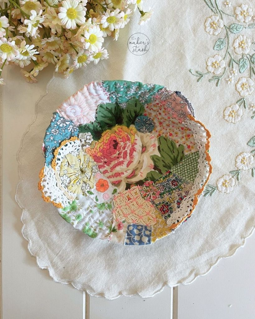 Slow Stitched Textile Bowl